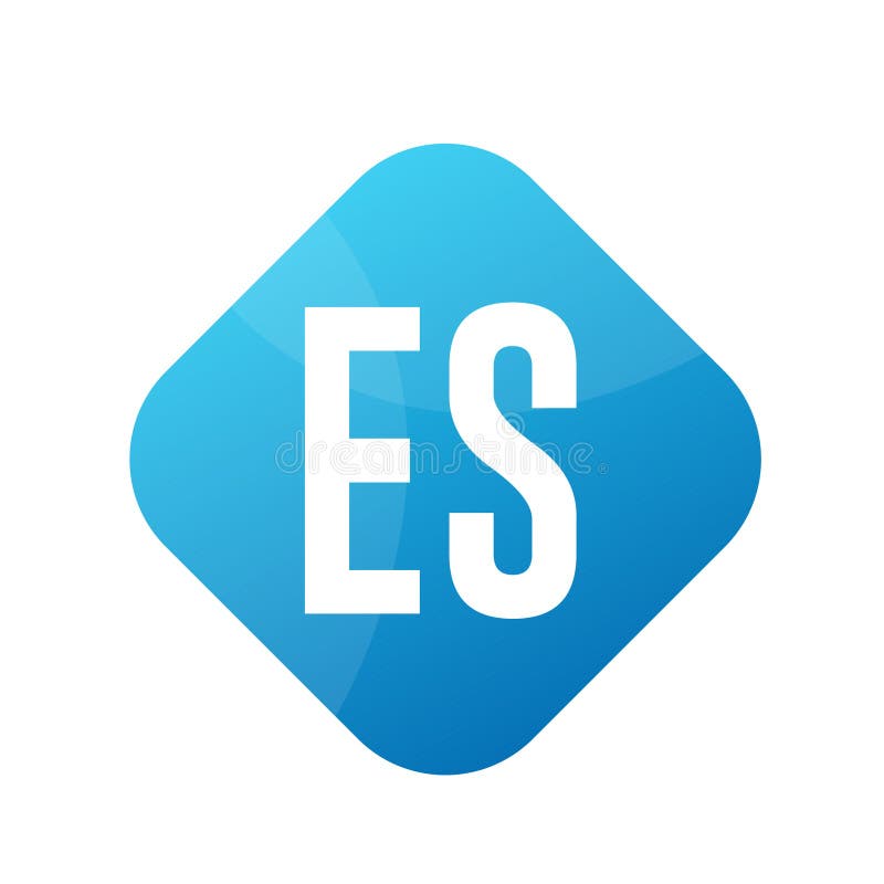 ES Letter Logo Design with Simple Style Stock Vector - Illustration of ...