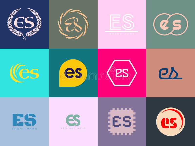 ES Logo Company Template. Letter E and S Logotype Stock Vector ...