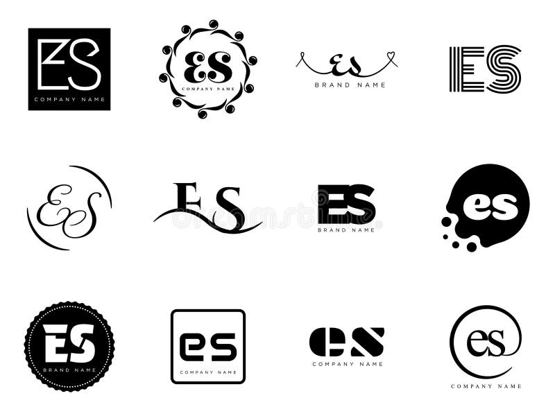 ES Logo Company Template. Letter E and S Logotype Stock Vector ...