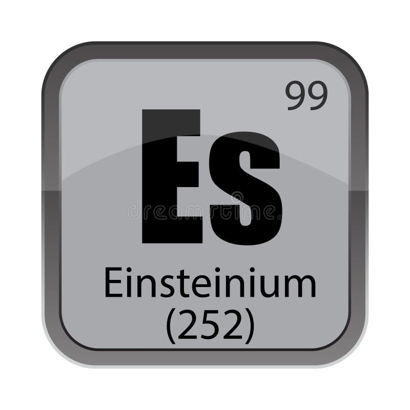 Einsteinium on Periodic Table of the Elements, with Element Symbol Es ...