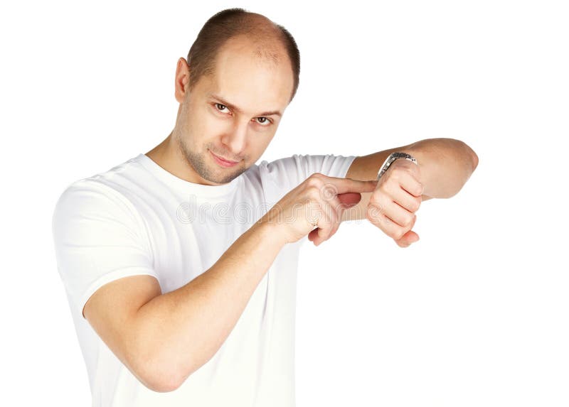 Es tiempo foto de archivo. Imagen de fondo, estudio, ocasional - 13104992