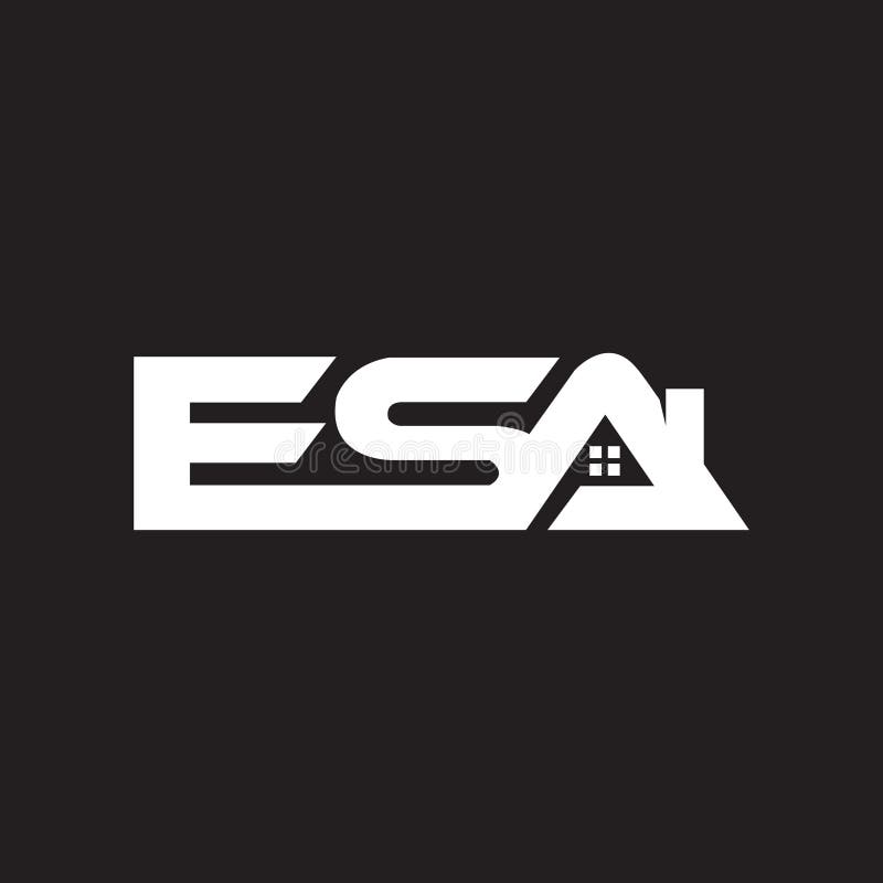 ESA Letter Logo Design on Black Background.ESA Creative Initials Letter ...