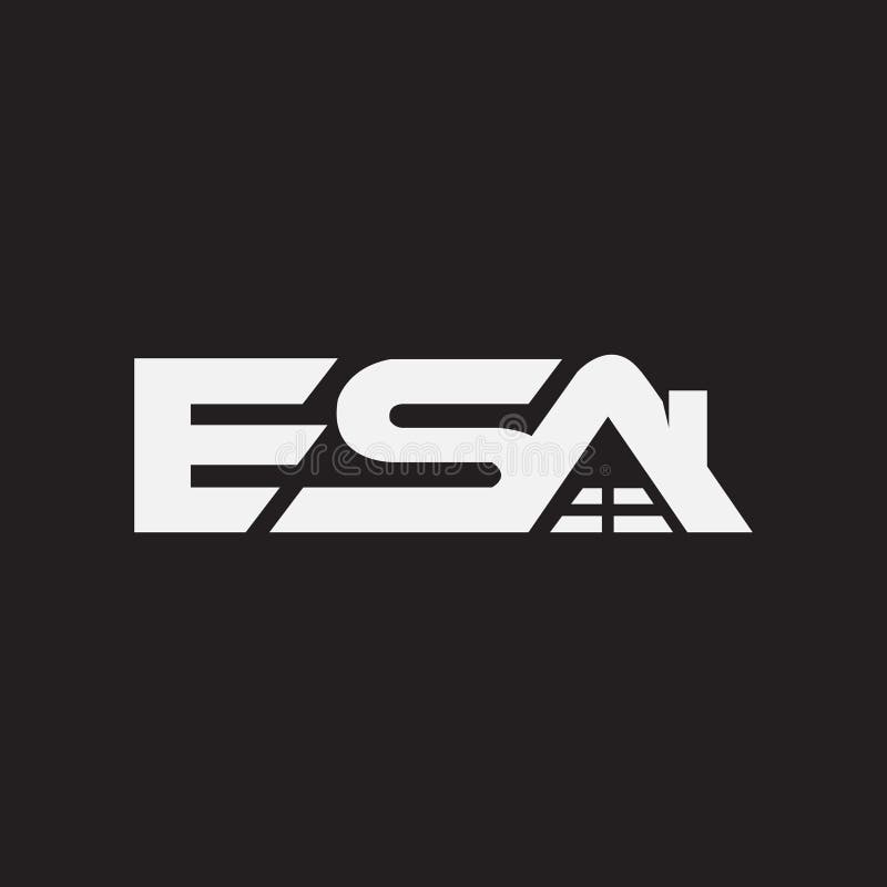 ESA Letter Logo Design on Black Background.ESA Creative Initials Letter ...