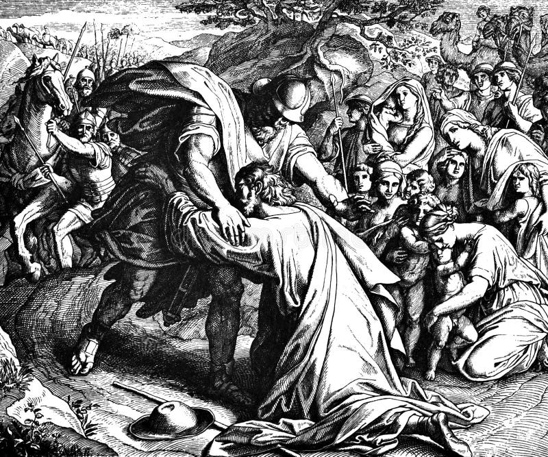 Esau Embraces Jacob imagen de archivo. Imagen de profeta - 69560653