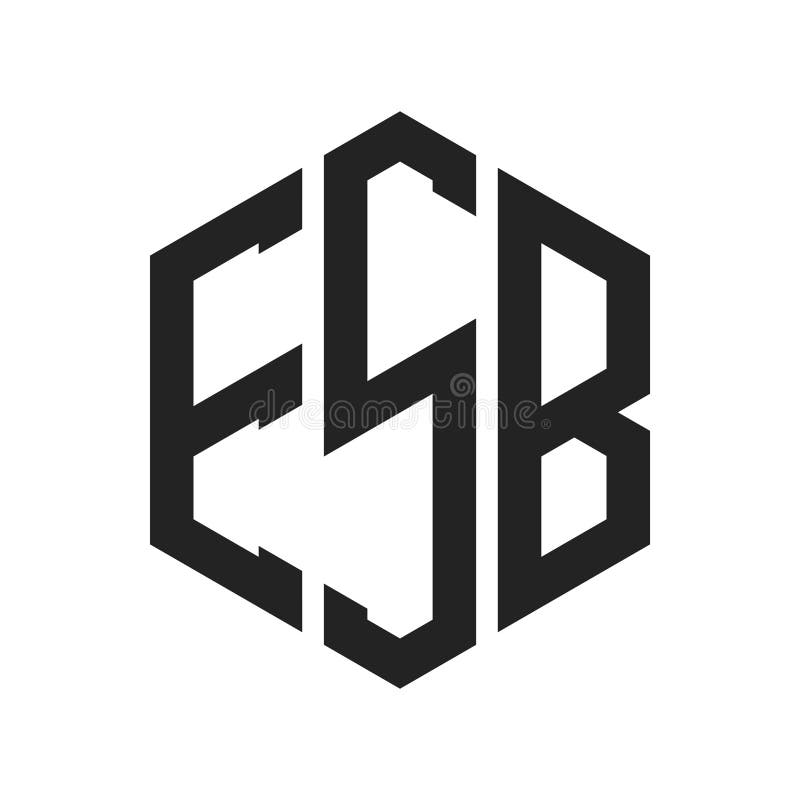 ESB Logo Design. Initial Letter ESB Monogram Logo Using Hexagon Shape ...