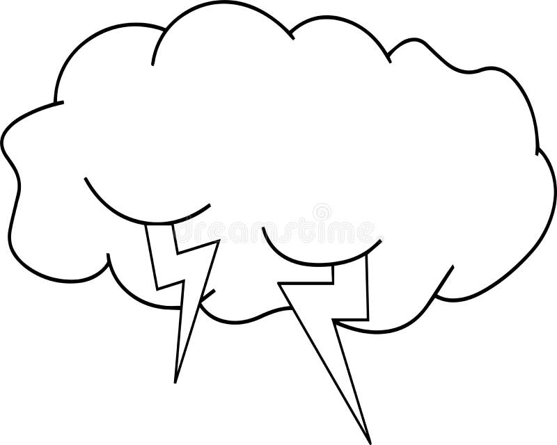 Esbozo Vectorial De Los Rayones Y Nubes Ilustración del Vector ...