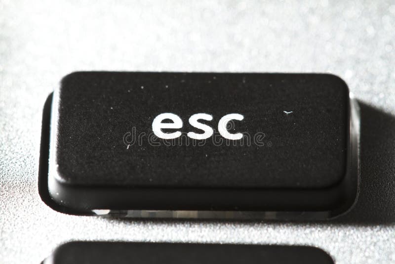 Closeup of an Escape Button Stock Image - Image of pushbutton, button ...
