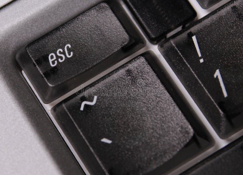 Esc computer key stock image. Image of button, closeup - 43673741