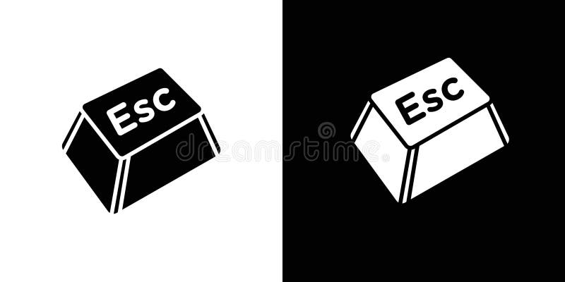 Esc Icon Isolated Flat Vector in Outline Stock Vector - Illustration of ...