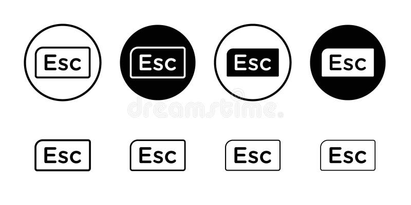 Esc icon logo set vector stock illustration. Illustration of pictogram ...
