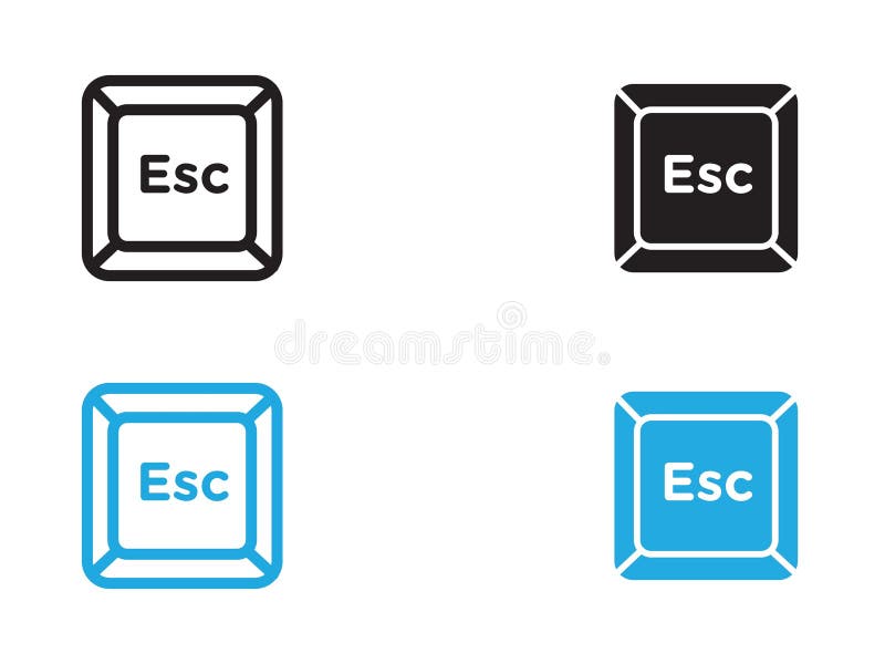 Esc icon vector stock illustration. Illustration of concept - 336127365