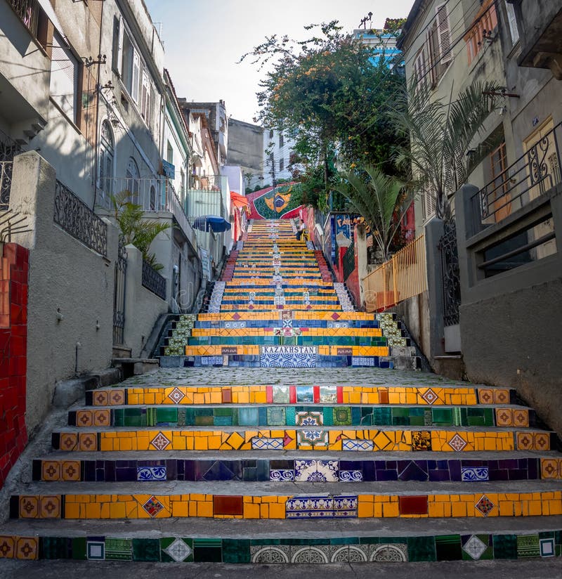 Escadaria Selaron Steps Rio De Janeiro Brazil Stock Images - Download ...