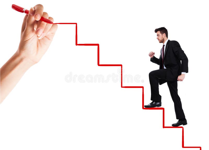 Escalando a Escada Do Sucesso Imagem de Stock - Imagem de carreira ...