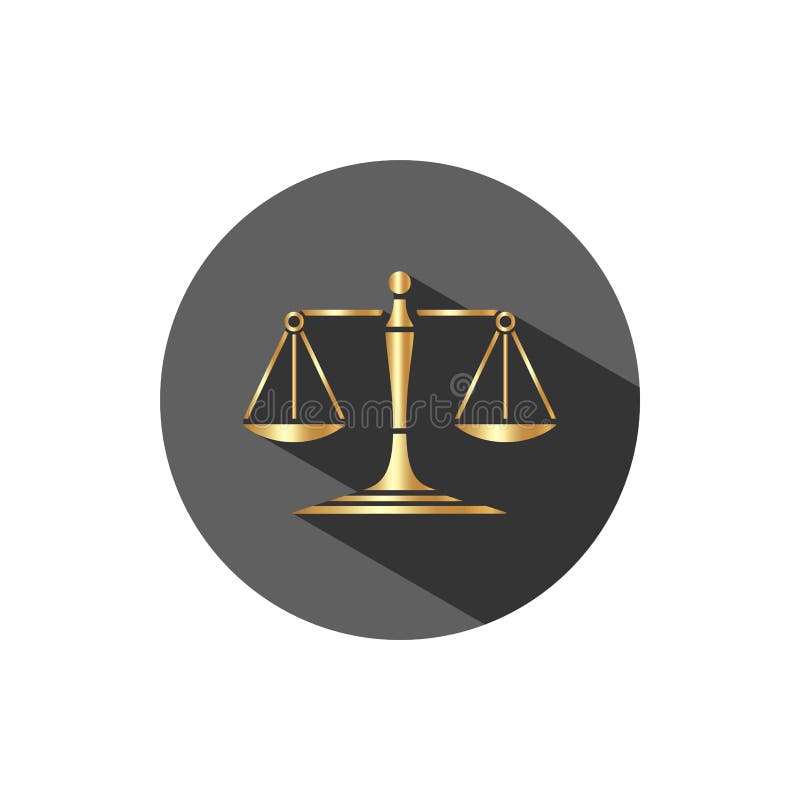 Escalas Del Icono De La Justicia Ilustración del Vector - Ilustración ...