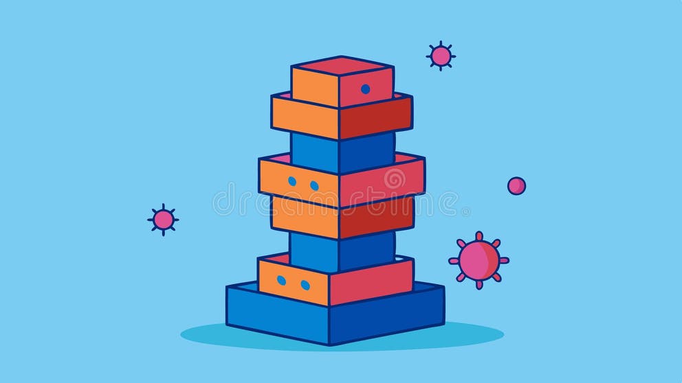 Escalating Dangers an of a Stack of Blocks Each Labeled with Different ...