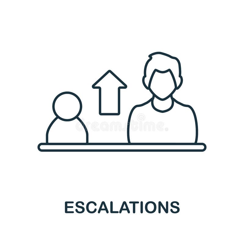 Escalations Icon. Line Element from Customer Relationship Collection ...