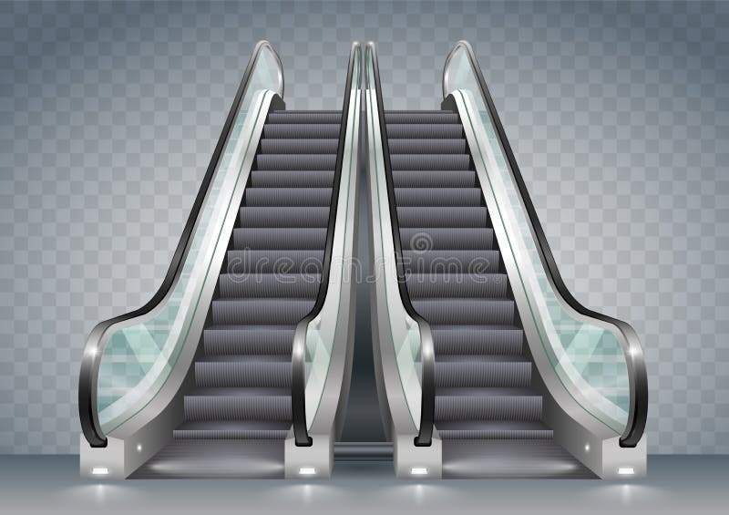 Double Escalator Icon, Isometric Style Stock Vector - Illustration of ...