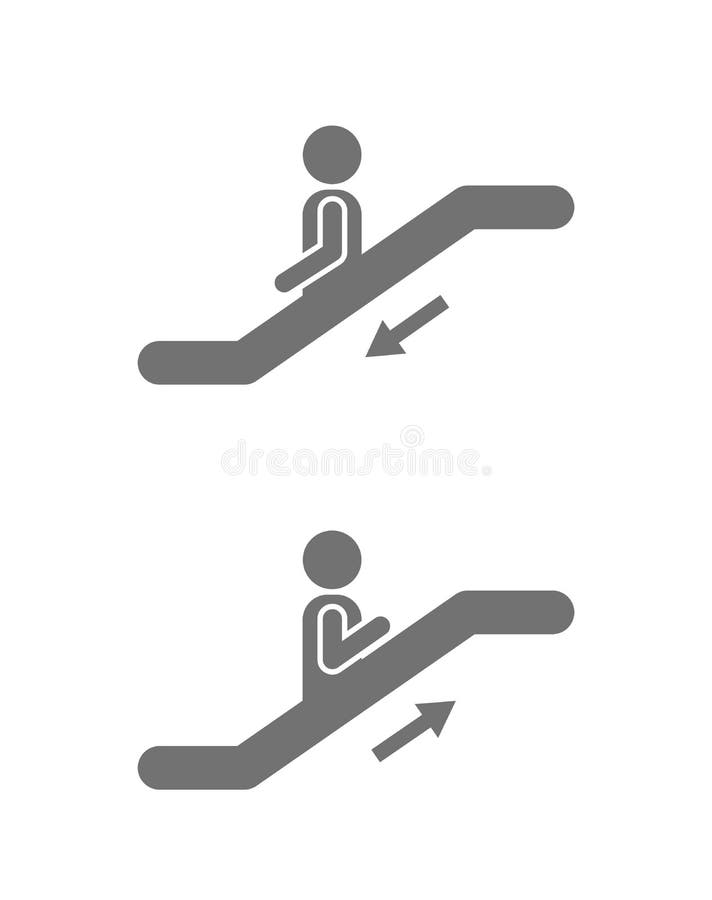 Escalator Icon Vector Design Stock Vector - Illustration of stair, lift ...