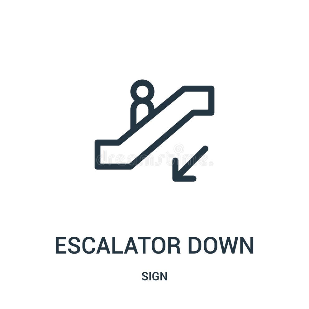 Escalator Sign Outline Icon Stock Illustrations – 1,085 Escalator Sign ...