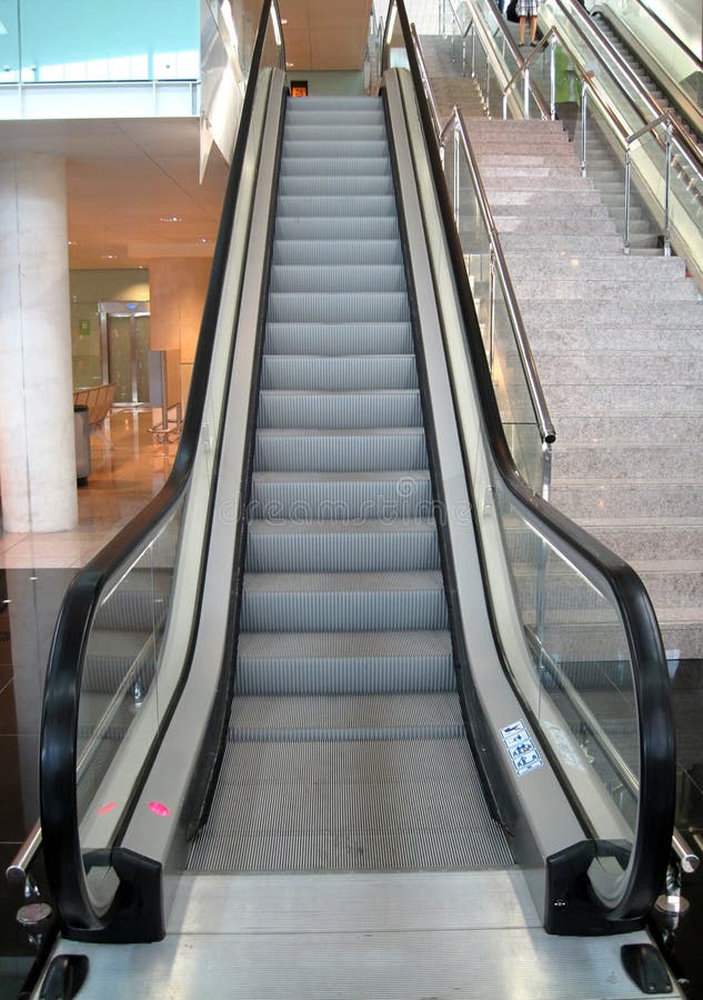 Escalator going up stock image. Image of destination - 12733711