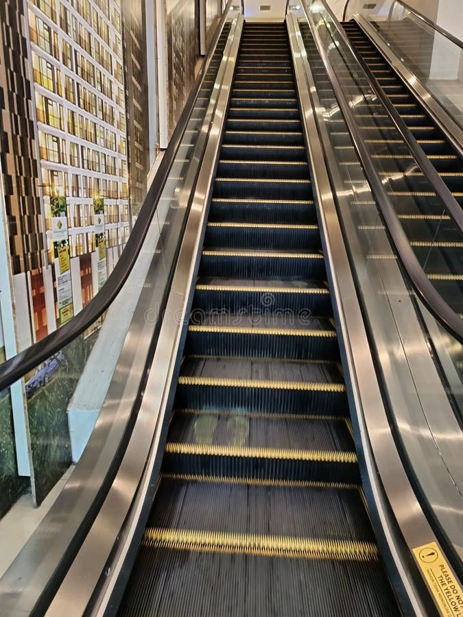 Escalator Going Up To Cinema Stock Image - Image of upstairs, modern ...
