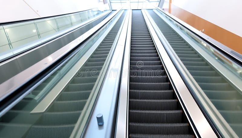 Escalator Going Upwards, Modern Transport and Interior Architecture ...