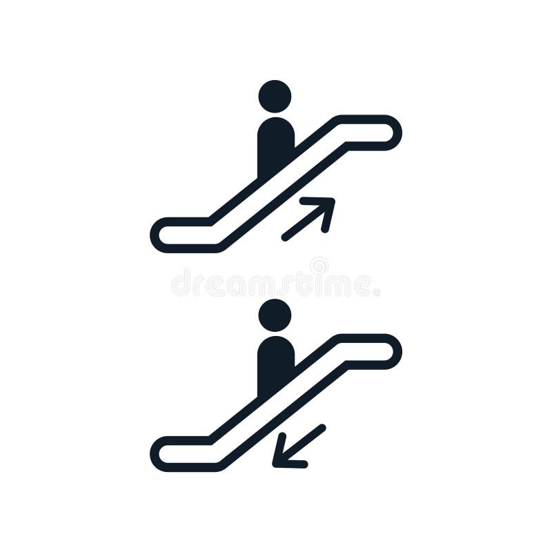 Escalator Icon Vector Logo Design Template Stock Vector - Illustration ...