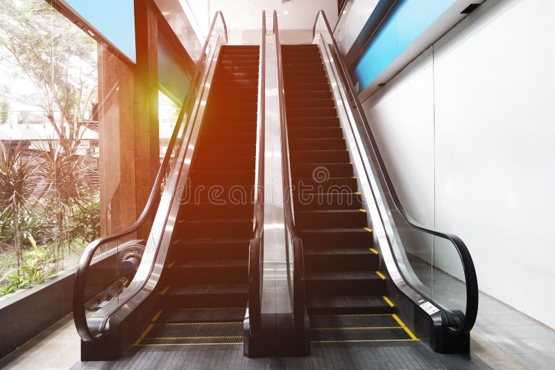 Escalator in the Indoor, Urban Landscape Stock Image - Image of design ...