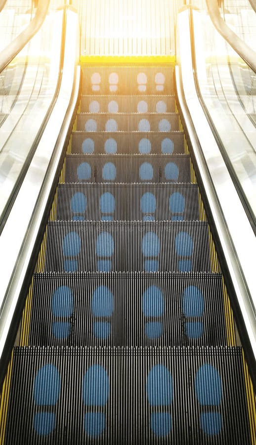 Escalator keys to success stock photo. Image of orange - 88340850