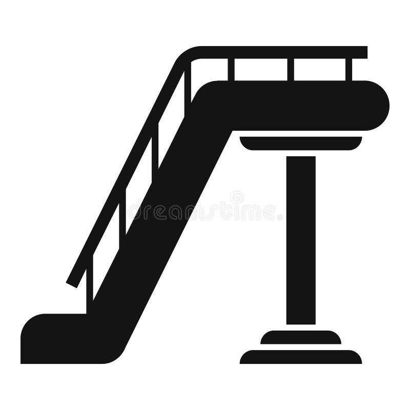 Escalator Leading To Platform Icon Showing Public Transport Access ...