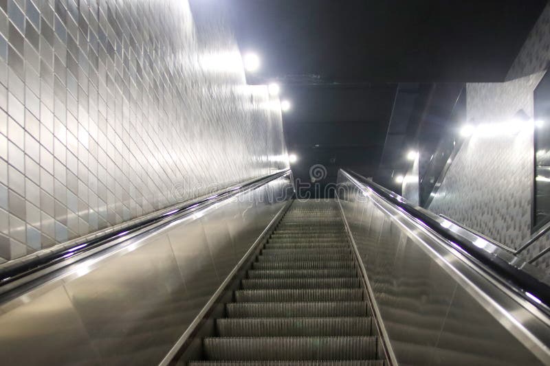 Escalator of the Premetro of Antwerp at Central Station Editorial Stock ...