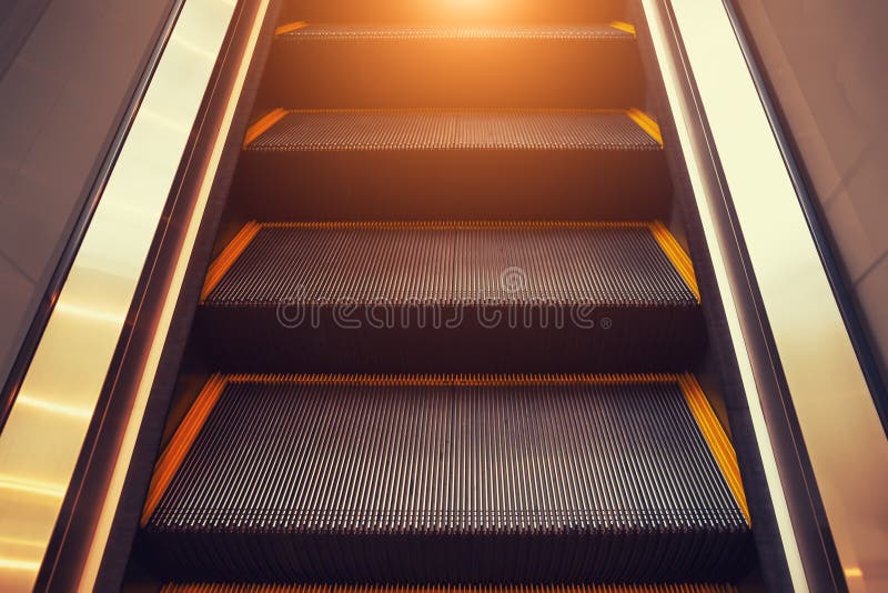 Escalator step inside stock image. Image of metro, city - 135678851