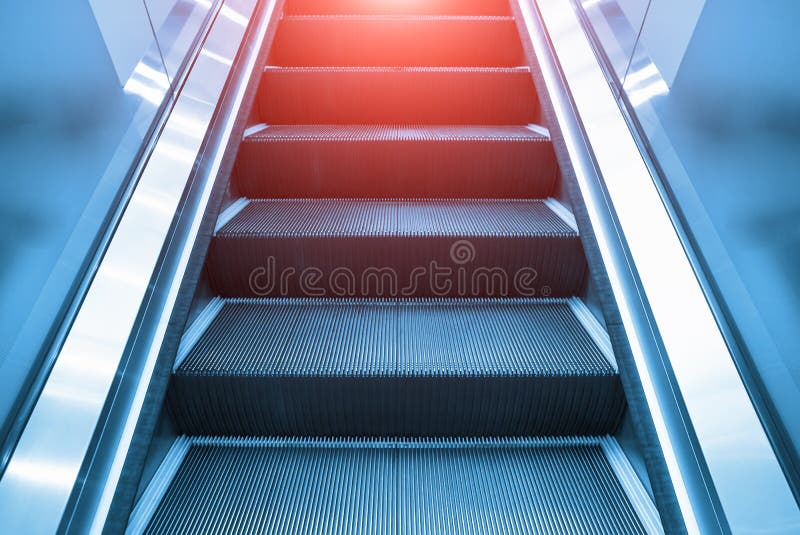 Escalator step inside stock photo. Image of elevator - 93691654
