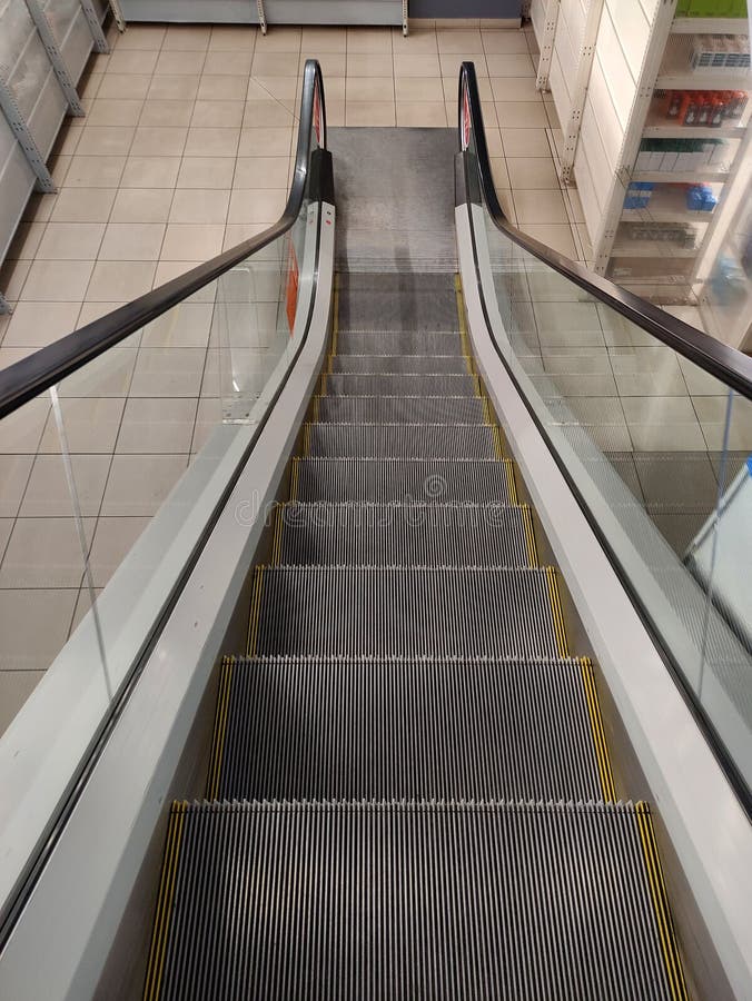 Escalator steps close-up stock image. Image of subway - 245560147