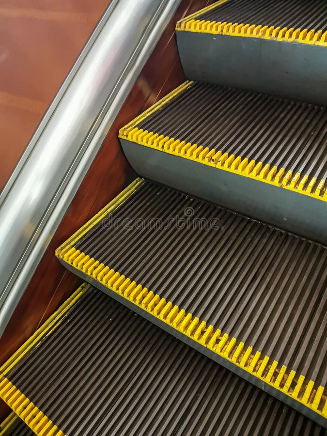 Escalator Steps in the Subway Stock Image - Image of public, lift ...