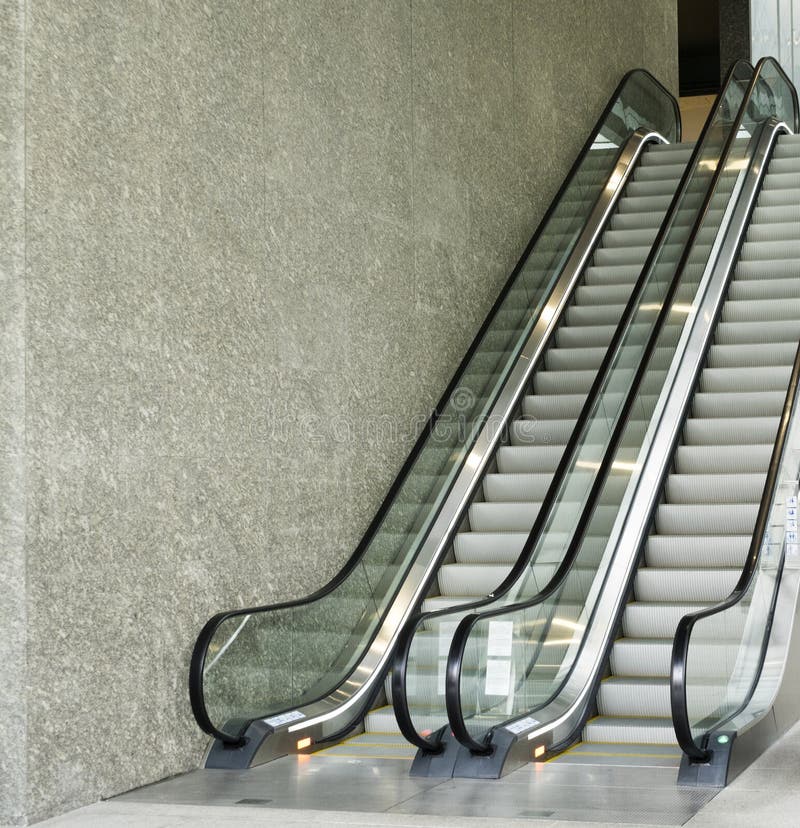 Escalator Up And Down In A Building. Stock Photo - Image of station ...