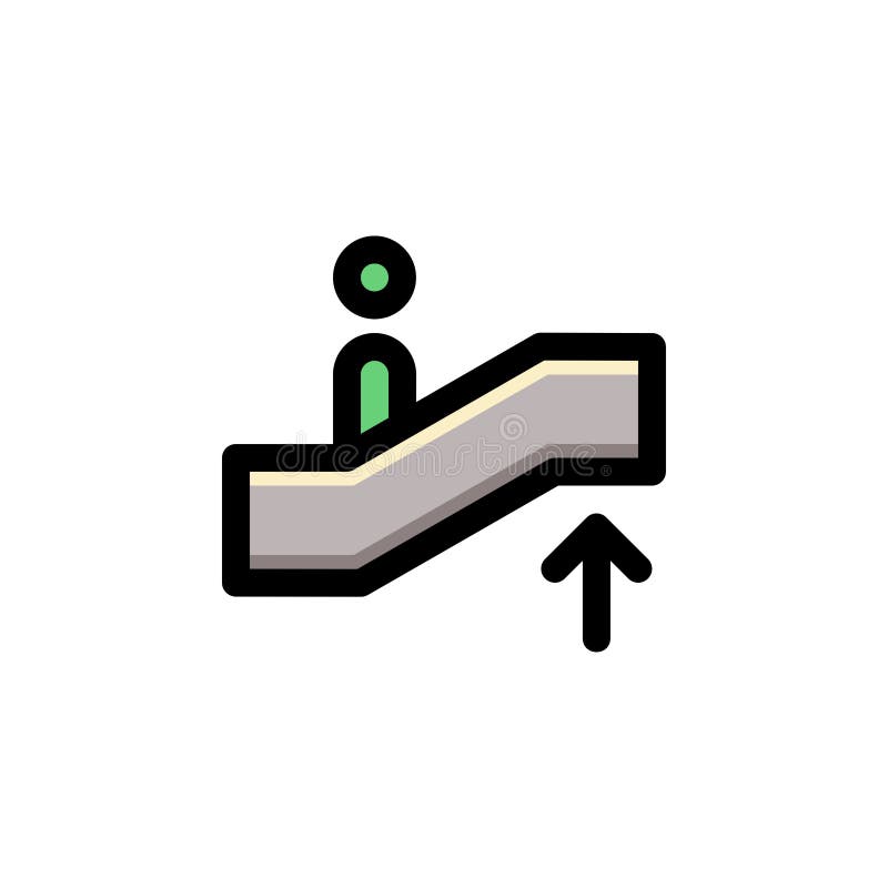 Escalator Icon stock vector. Illustration of road, escalate - 266545731