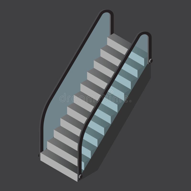Escalator. Vector Illustration Decorative Design Stock Vector ...