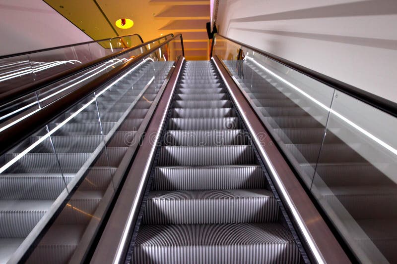 Escalators stock photo. Image of luxury, business, metal - 24932722