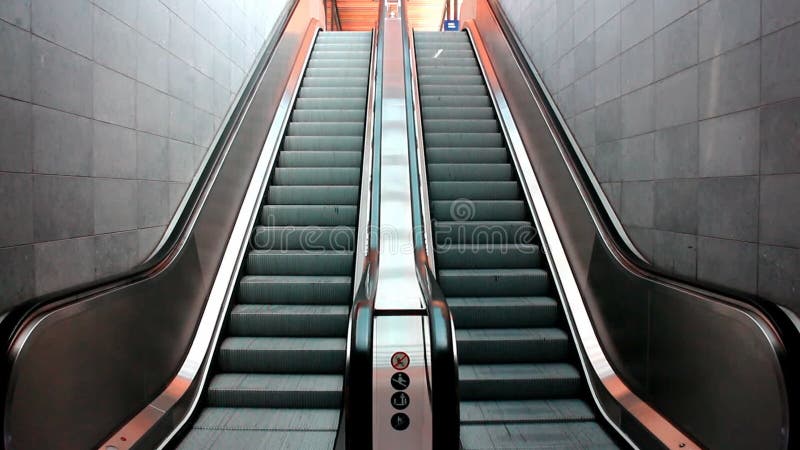 Empty Escalators in Operation at One of the Pathway To Train Station in ...