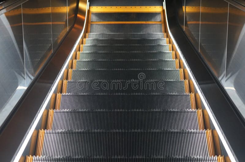 Escalators stock image. Image of scenery, step, city - 264048947