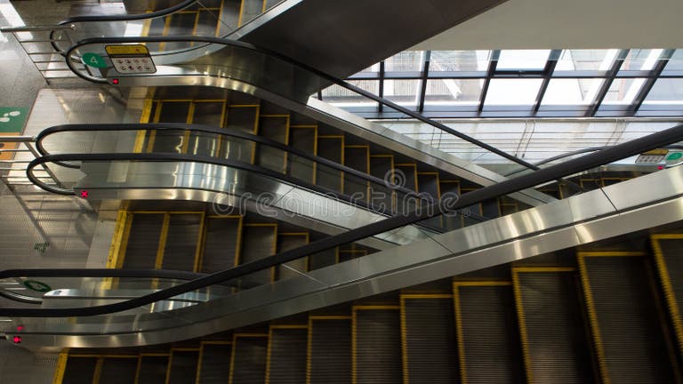 Escalators stock photo. Image of grey, building, move - 78695998