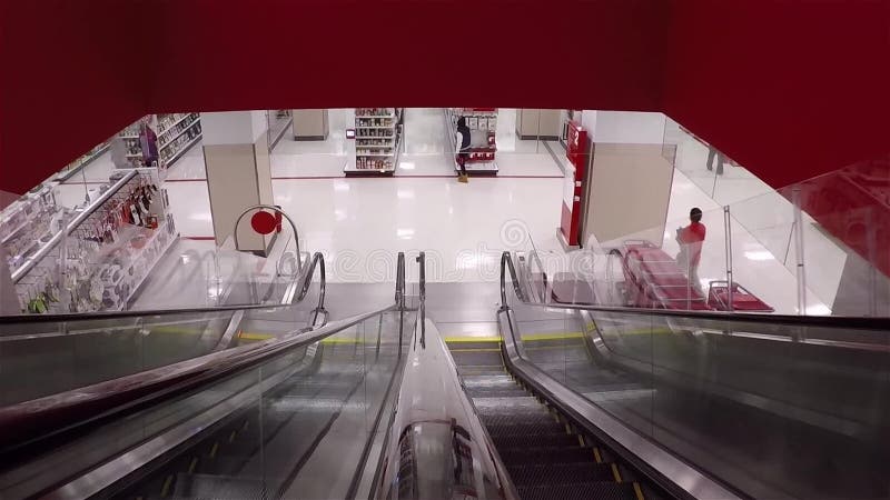 Escalators Inside Target Store at Metropolis Shopping Mall Stock Video ...
