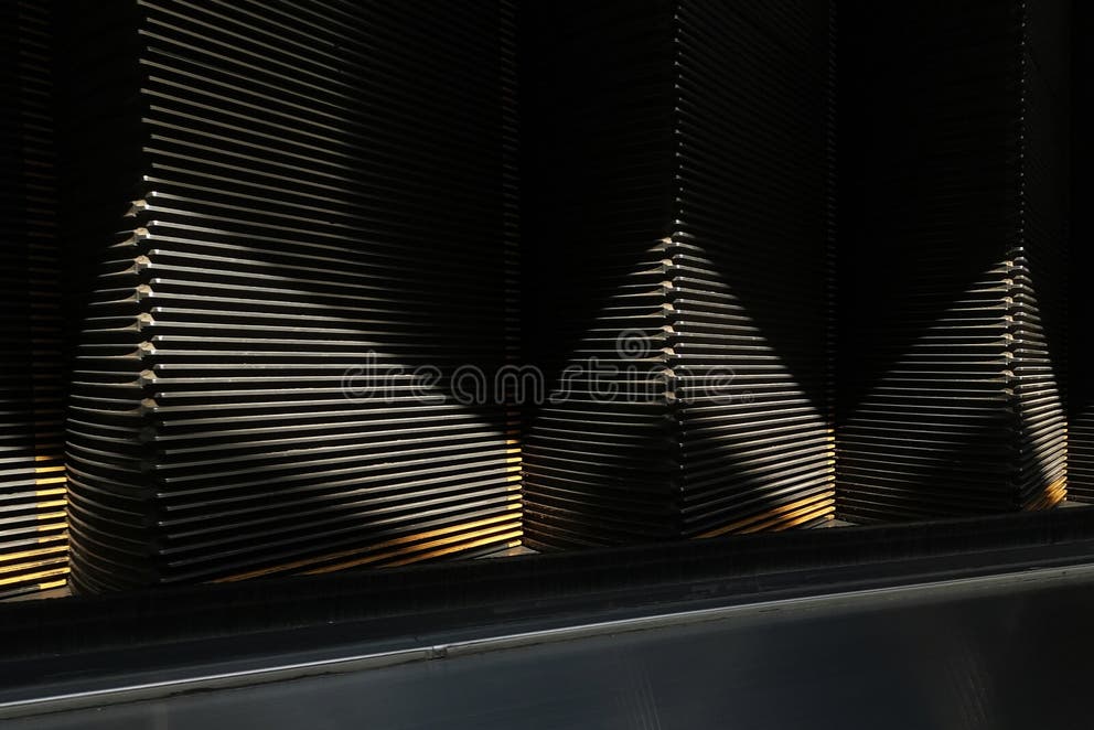Escalators Line Abstract Pattern Against Light Background Stock Photo ...
