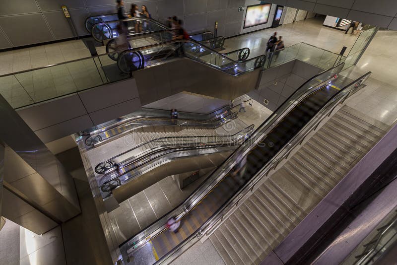 Escalators stock image. Image of movement, level, escalator - 72305695