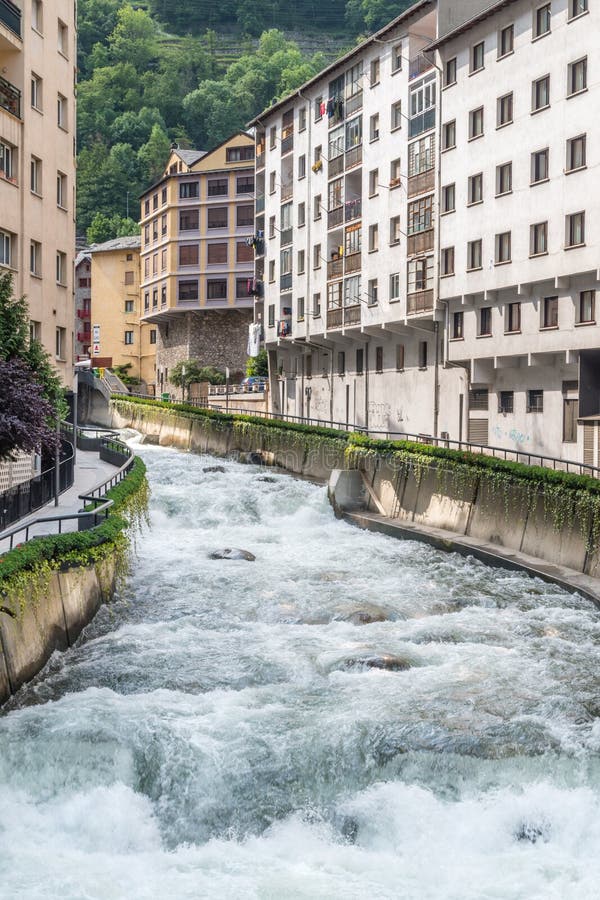Valira River In Andorra La Vella, Andorra Editorial Stock Photo - Image ...