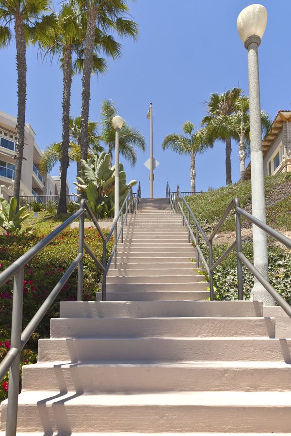 Escalera Alta En Long Beach California. Foto de archivo - Imagen de ...