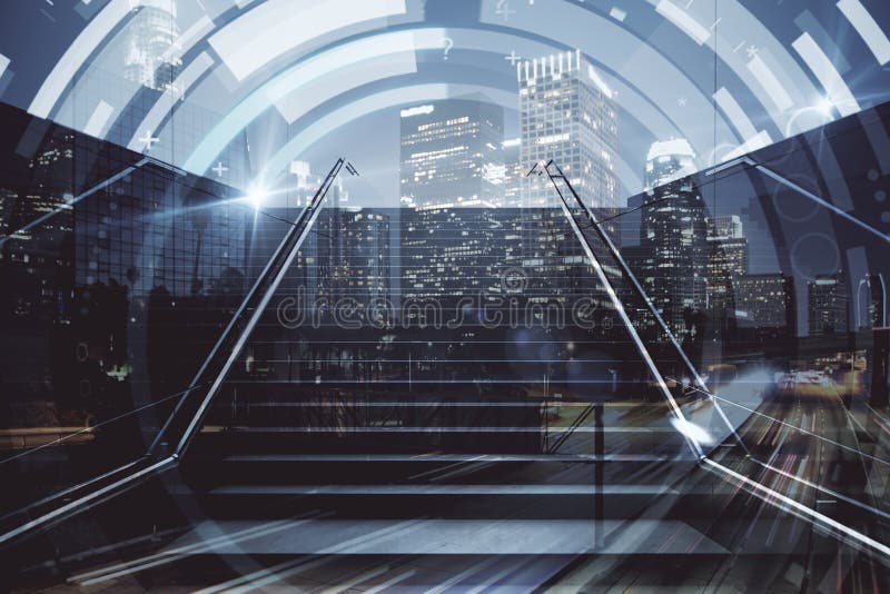 Escaleras Con El Modelo Digital Foto de archivo - Imagen de escaleras ...