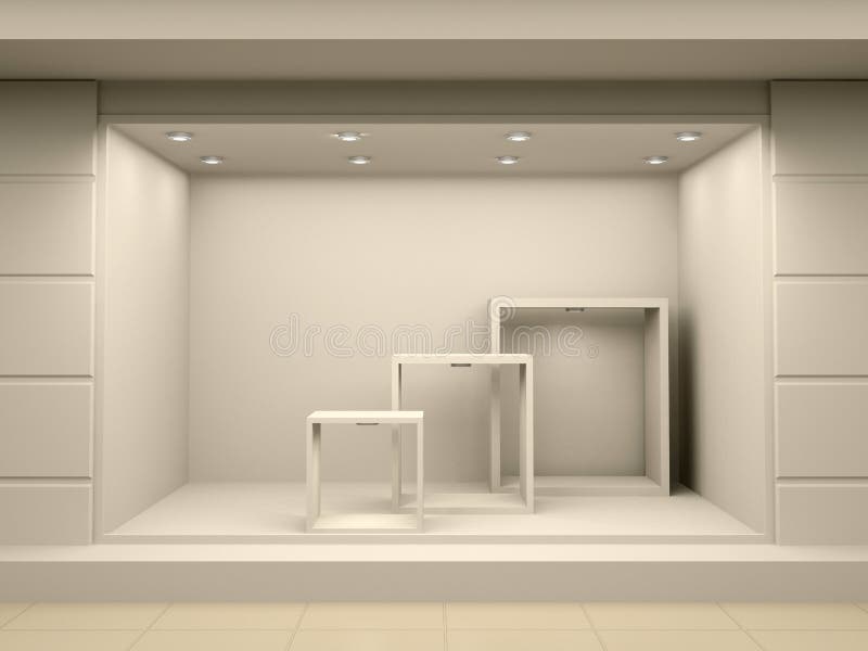 Escaparate Vacío Del Departamento Stock de ilustración - Ilustración de ...