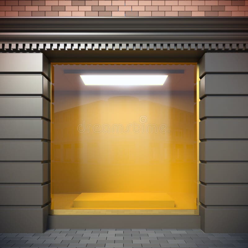 Escaparate vacío. stock de ilustración. Ilustración de minorista - 27371332